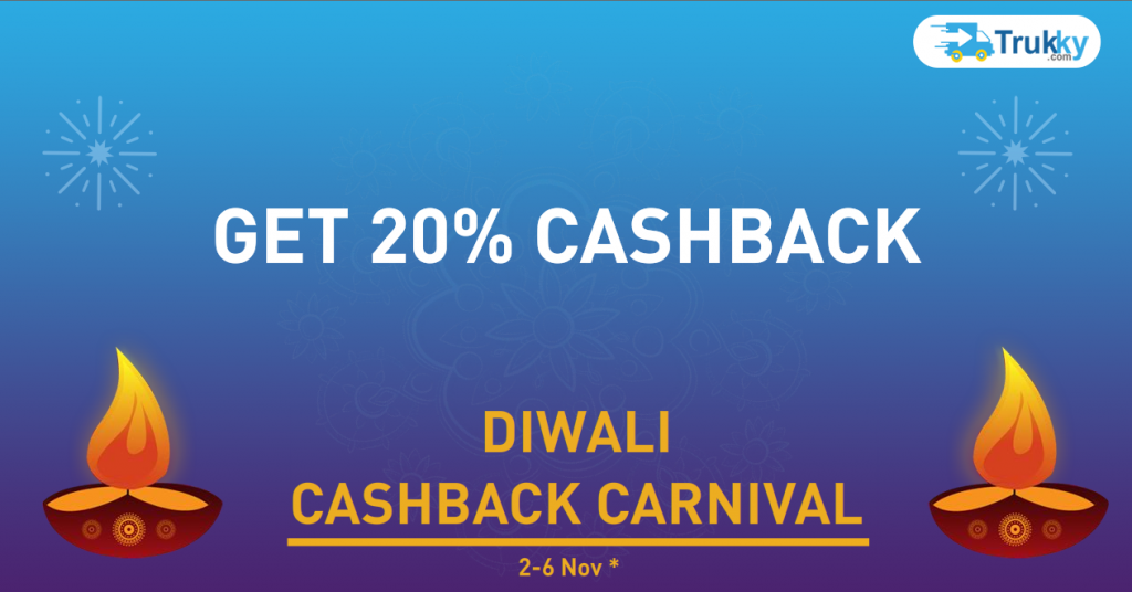 Trukky Diwali Cashback Carnival, Get 20% Cashback - Trukky